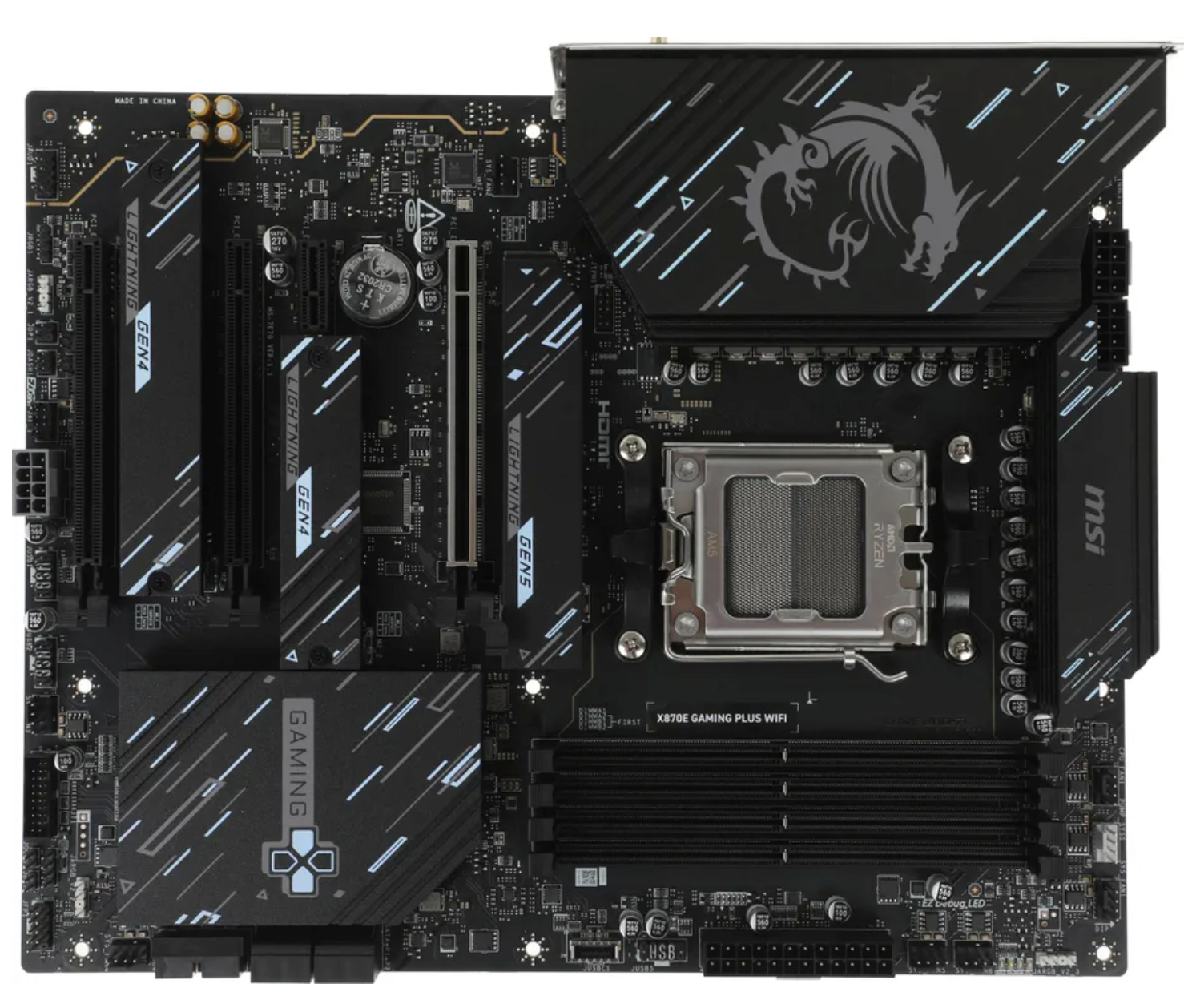 Материнская плата MSI X870E GAMING PLUS WIFI, Socket AM5, AMD X870E, ATX