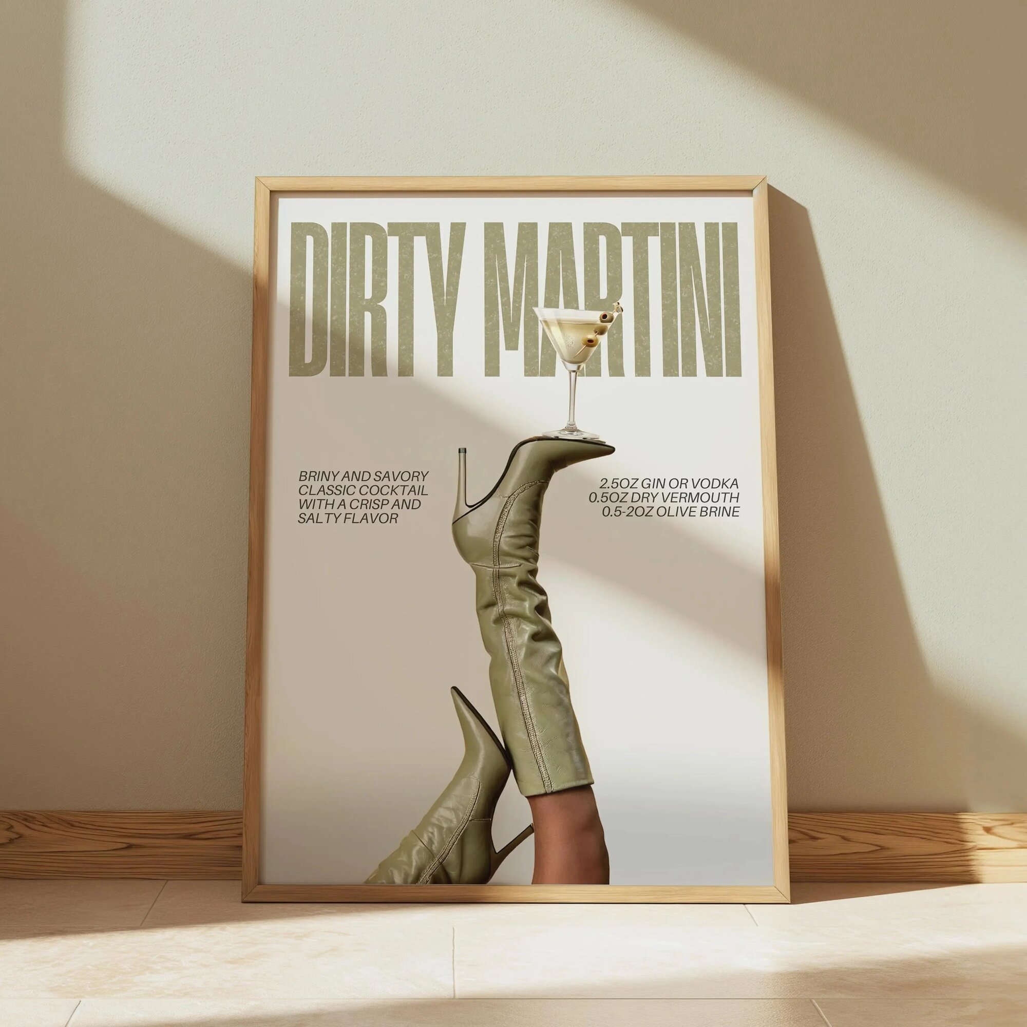 Постер "Dirty Martini" WO1466, 50x70см, без рамы