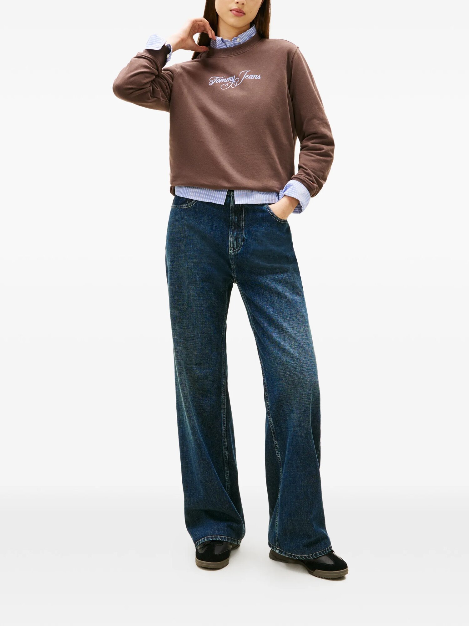 Толстовка Tommy Jeans, размер 46 EU, , brown — фото 1
