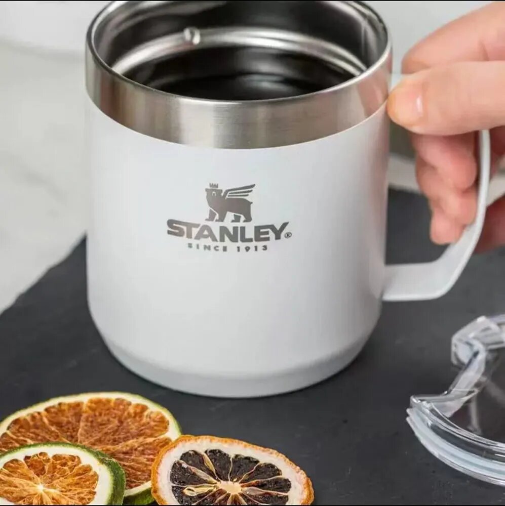 Эксклюзивная термокружка Stanley 0,35L Hammertone Green, модель Classic Camp Mug