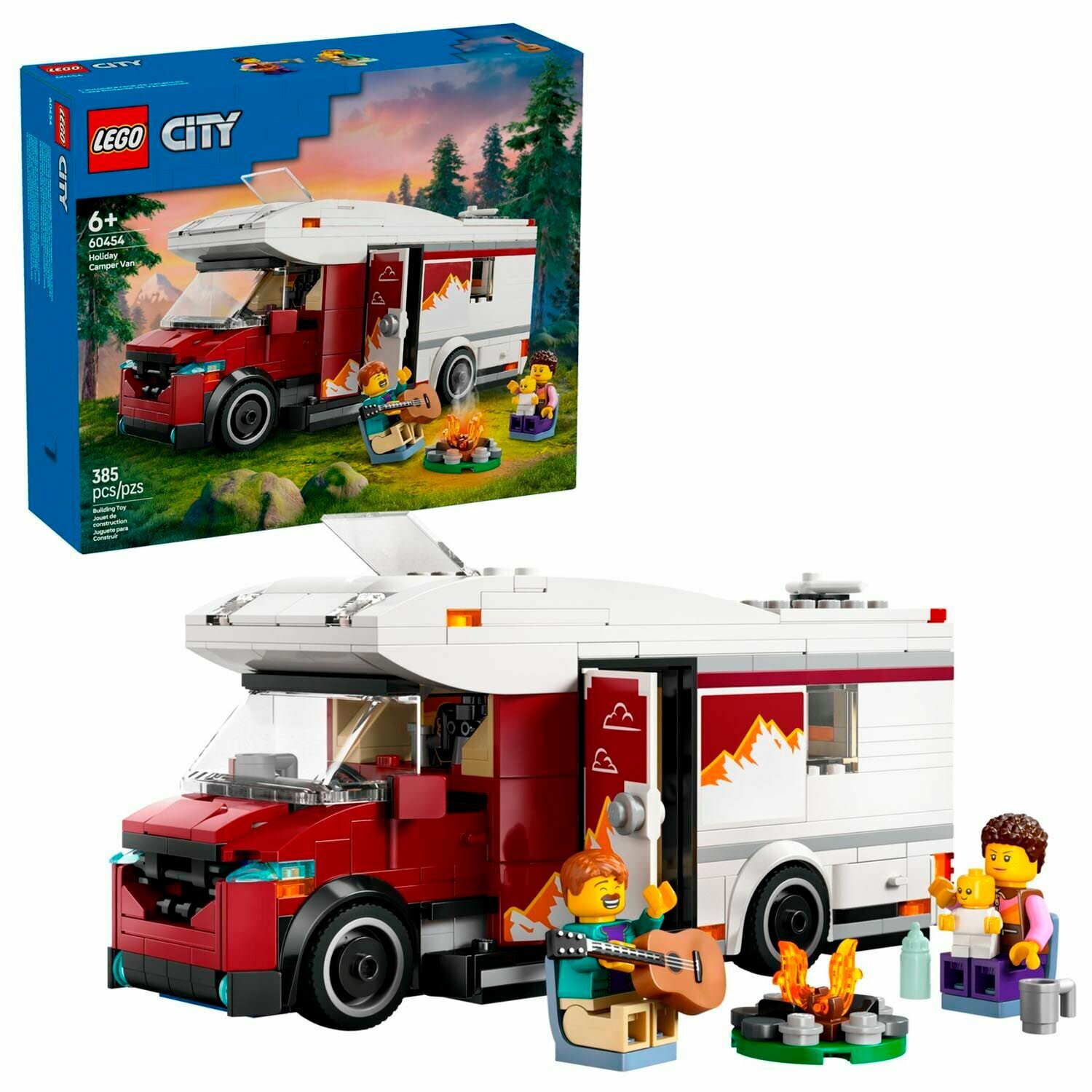 Конструктор детский LEGO City Туристический фургон для приключений, 385 деталей, возраст 6+, 60454