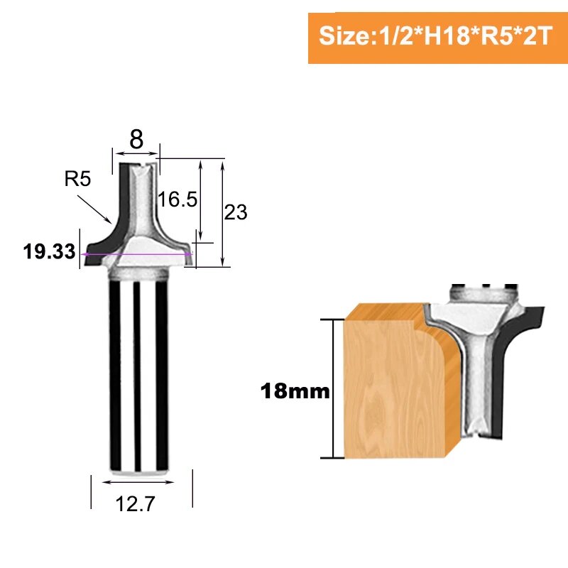 Фреза Vsharp PCD 12.7xH18xR5x2T