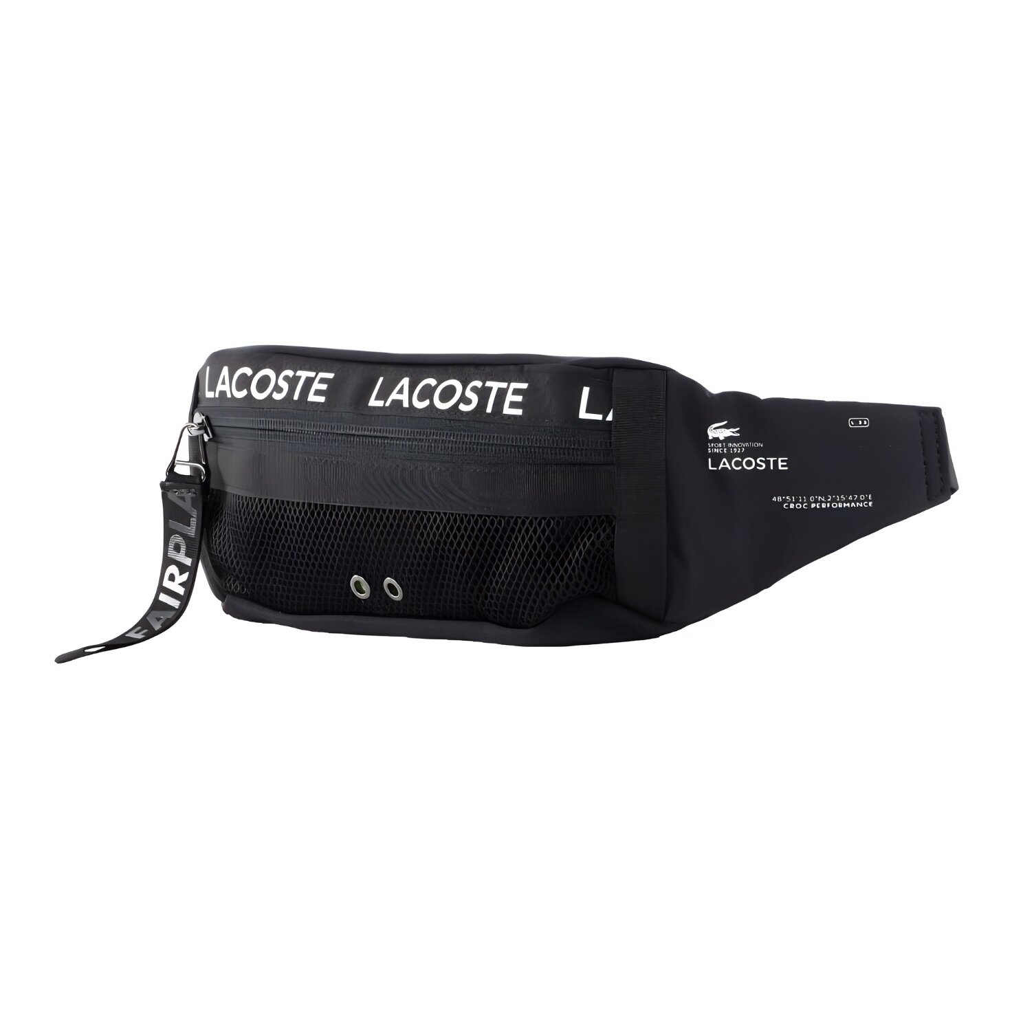 Сумка LACOSTE, фактура стеганая, черный — фото 1