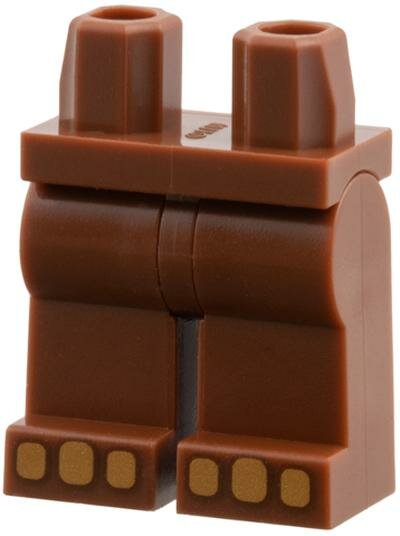 Деталь Lego 970c00pb1858 Hips and Legs with Medium Nougat Toes Pattern