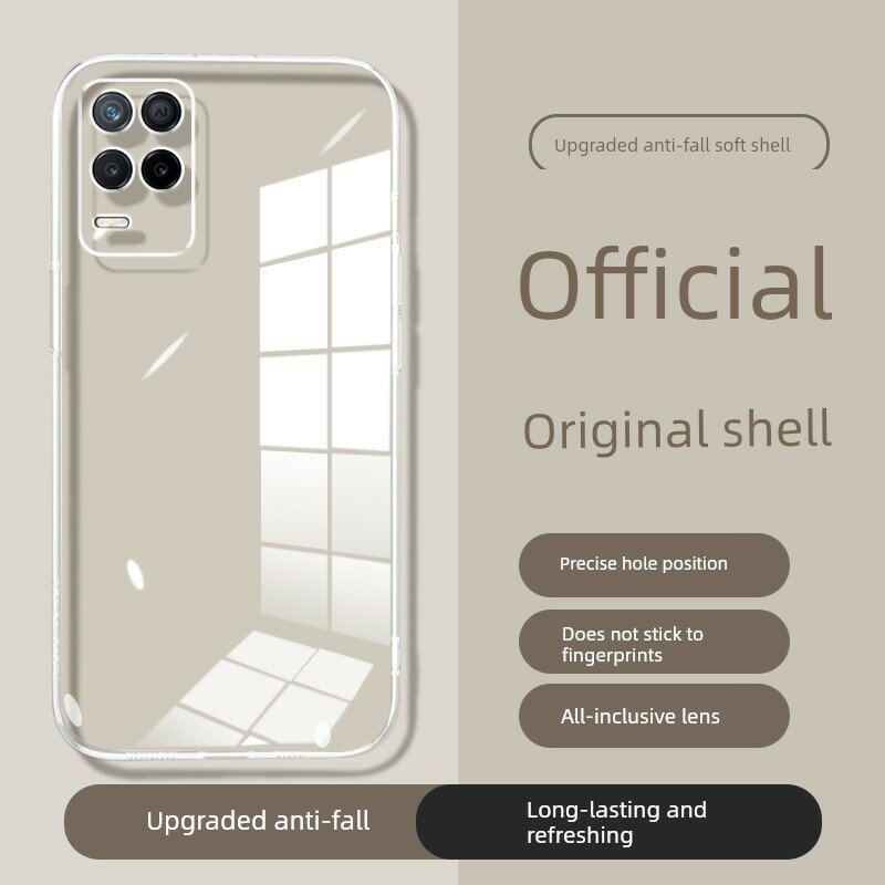 Прозрачный силиконовый чехол для телефона realme Q3 Pro Carnival Edition с защитой экрана, антижелтая технология