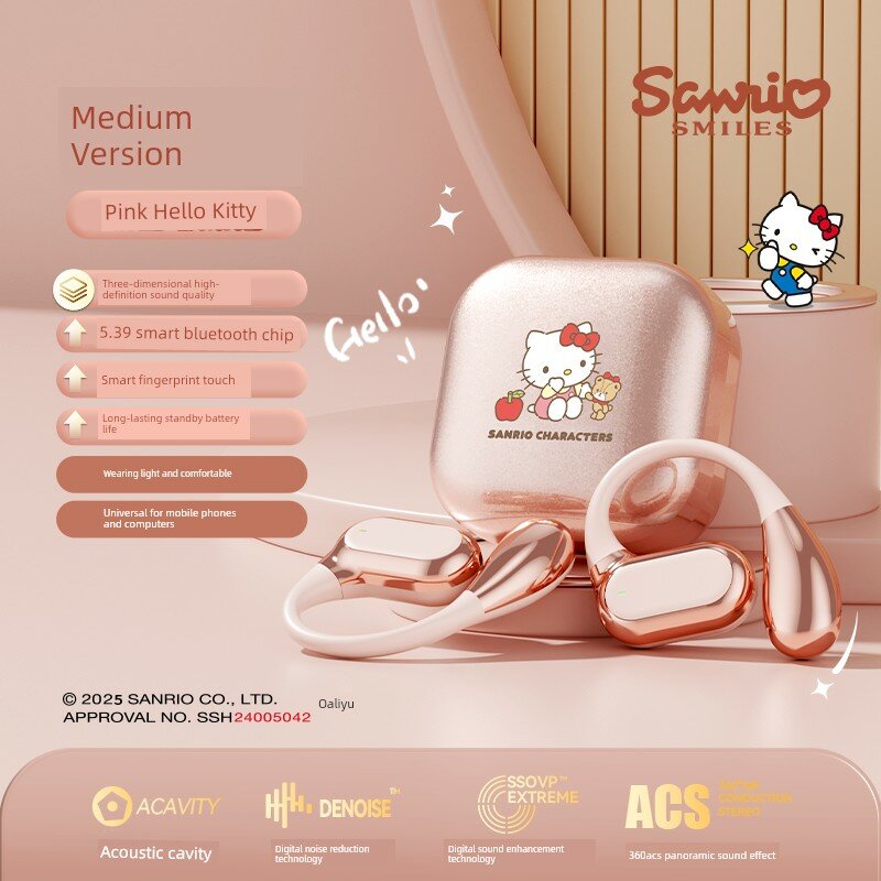 Hello Kitty Беспроводные Наушники Bluetooth 5.3 Высококачественный Звук И Комфорт