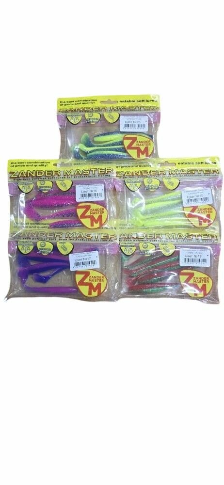 Набор Виброхвосты Zander Master Chiptail 10см (5 наборов по 5шт)