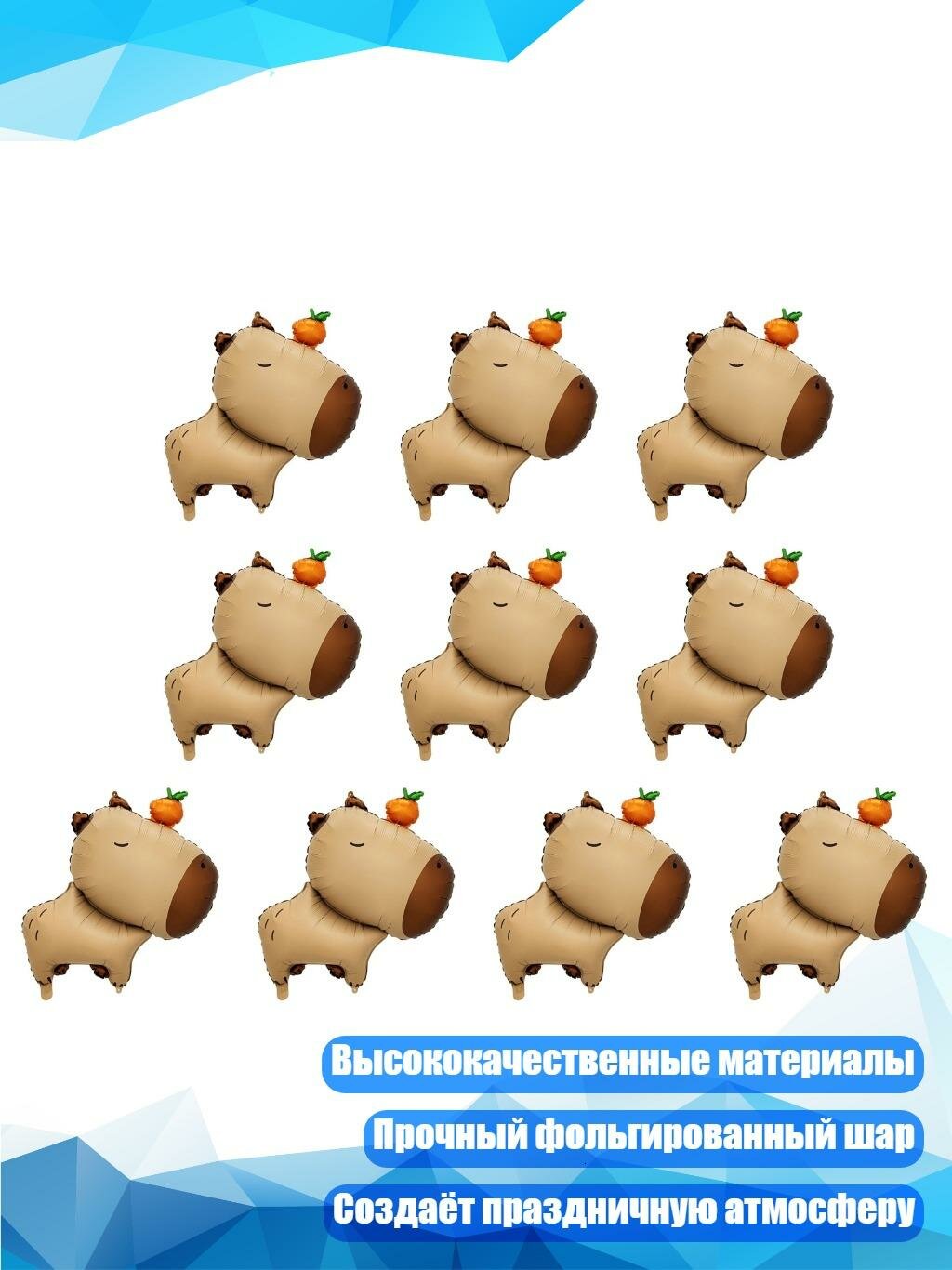 Набор из 10 шаров с капибарой, 4