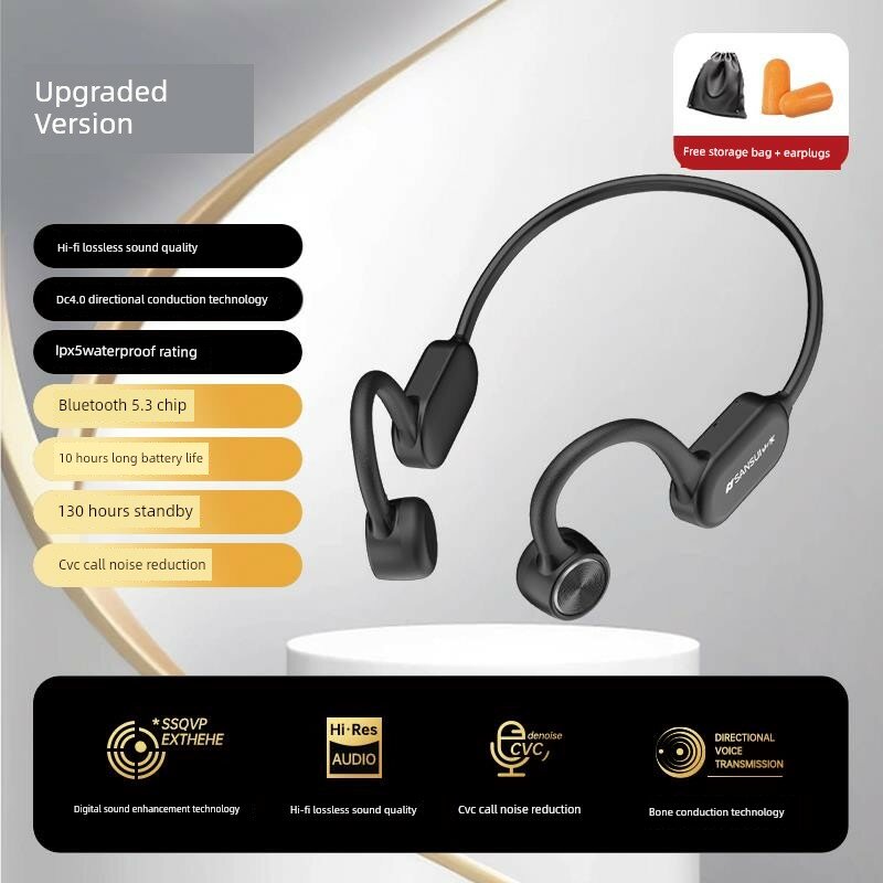 Улучшенная версия с чехлом, ушными амбушюрами, Bluetooth 5.3, шумоподавлением CVC и HiFi без потерь звука
