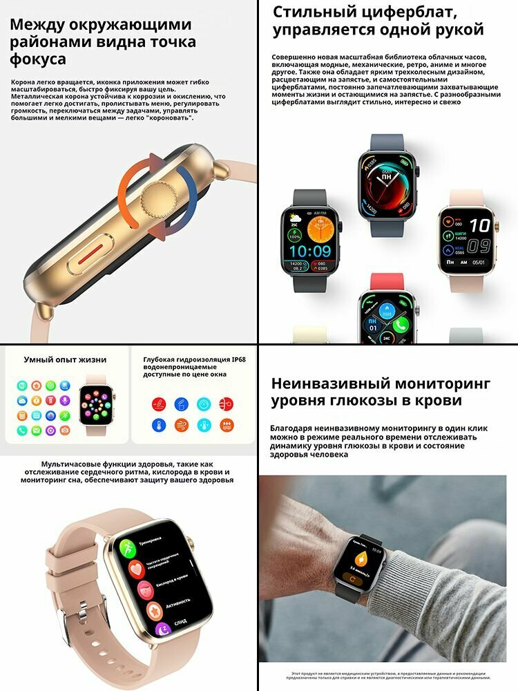 Умные часы Bluetooth вызов частота сердечных сокращений уровень кислорода в крови кровяное давление мониторинг здоровья спортивные часы точечная оптовая продажа — фото 1