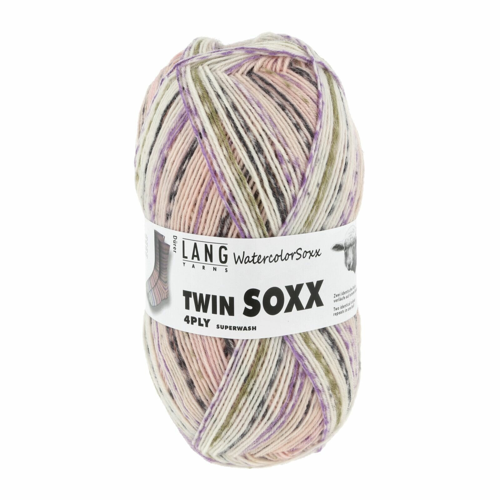 Носочная пряжа Lang Yarns Twin Soxx (909.0459) 1 моток 100 г/420 м