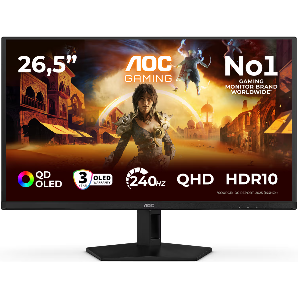 Монитор AOC 26,5" Q27G41ZDF, 16:9, QD-OLED, QHD, 0,03ms, 200cd, 240Hz, HDMI, DP
