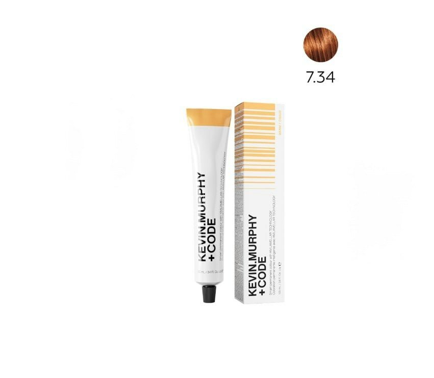 +CODE Перманентная Краска для волос, 7.34 7GC - MEDIUM.BLONDE.GOLD.COPPER, 100 мл