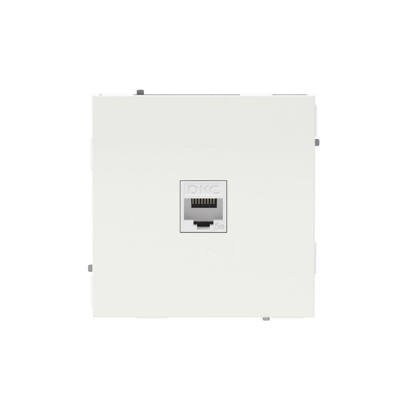 Розетка компьютерная 1-м KANT RJ45 кат.5E без шторки бел. магнолия DKC 7000663