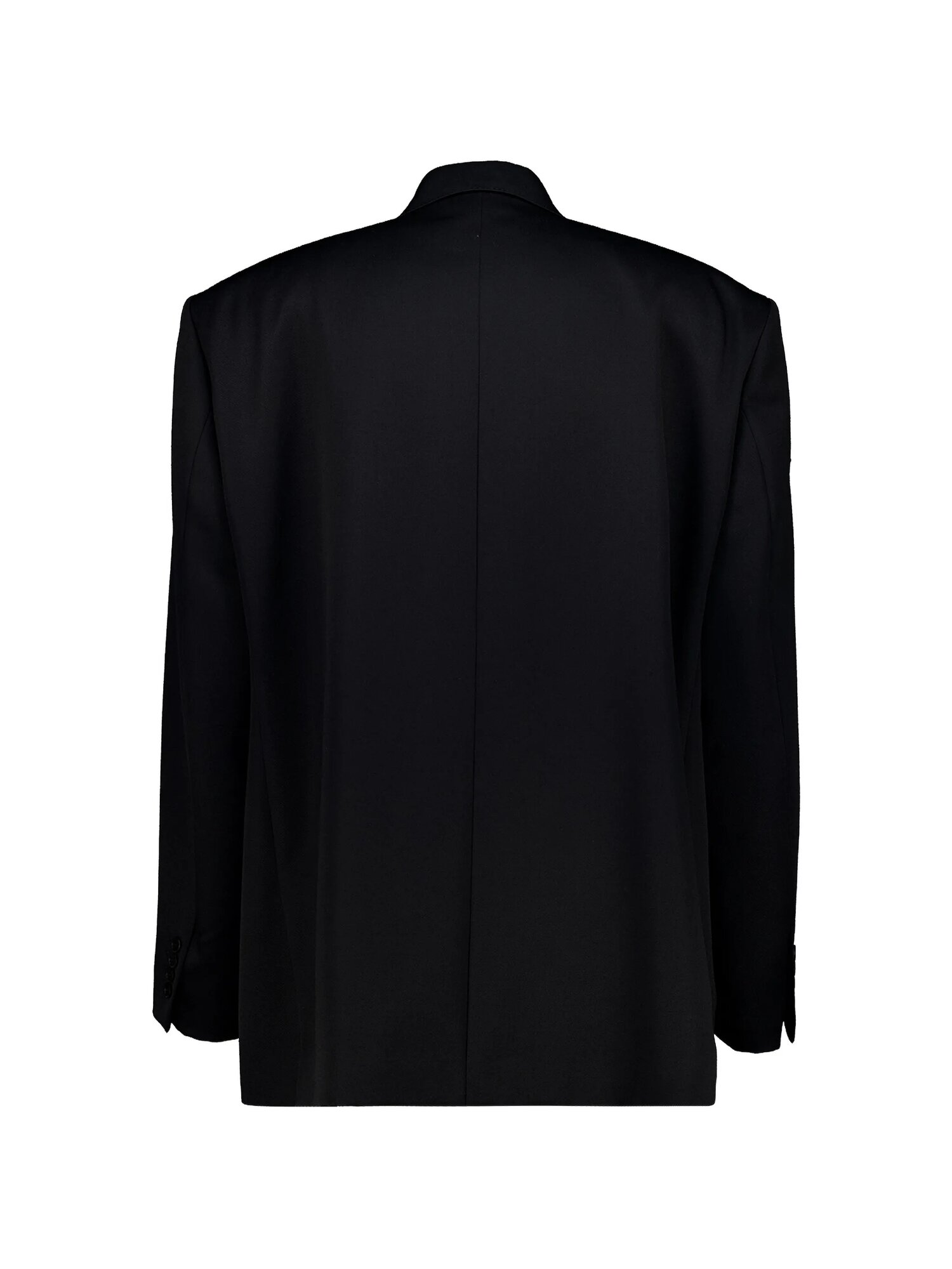 Куртка BALENCIAGA Double-breasted wool-gabardine jacket, размер 48, black/black — фото 1