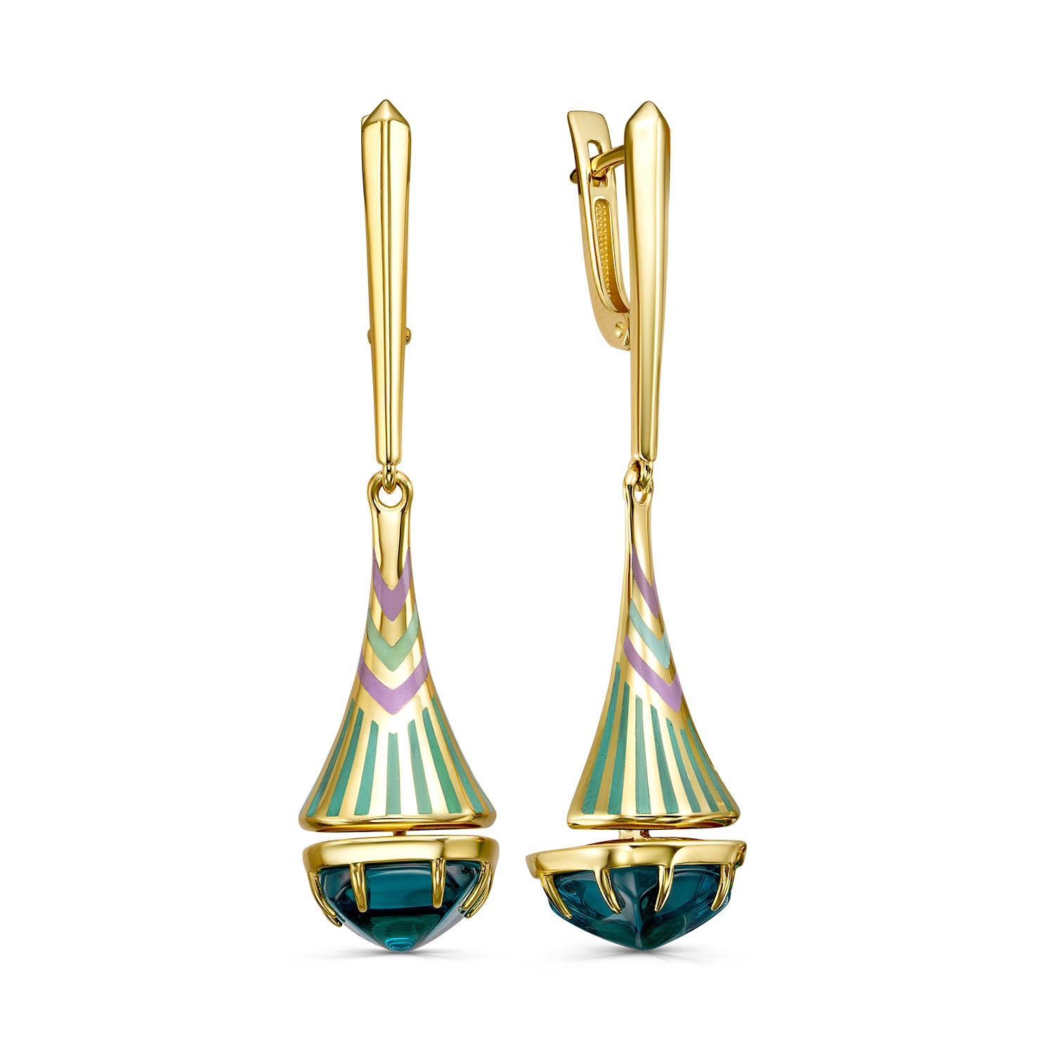 Серьги, серебро, 925 проба, алпанит