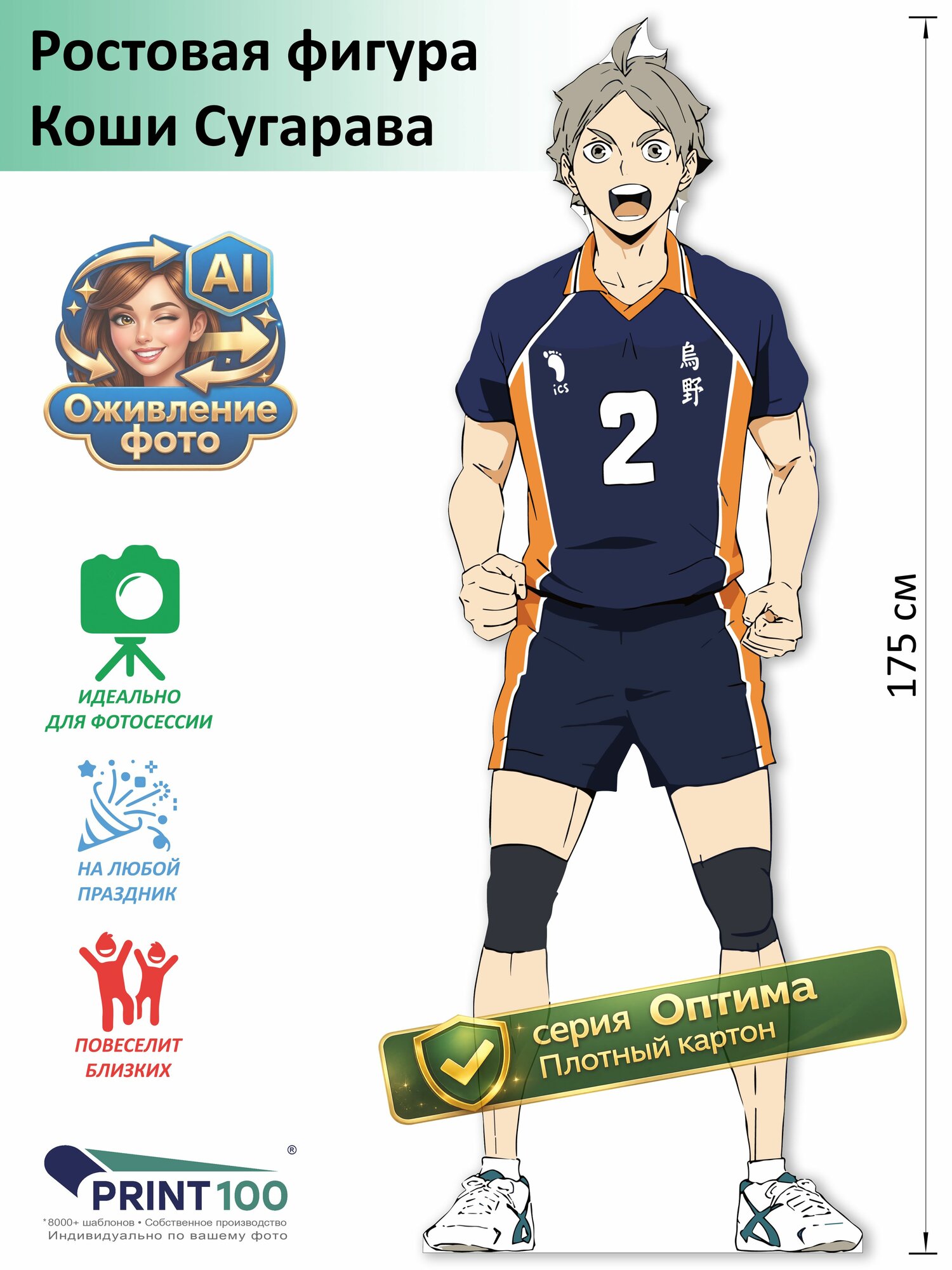 Коши Сугарава (Haikyuu!) Ростовая фигура