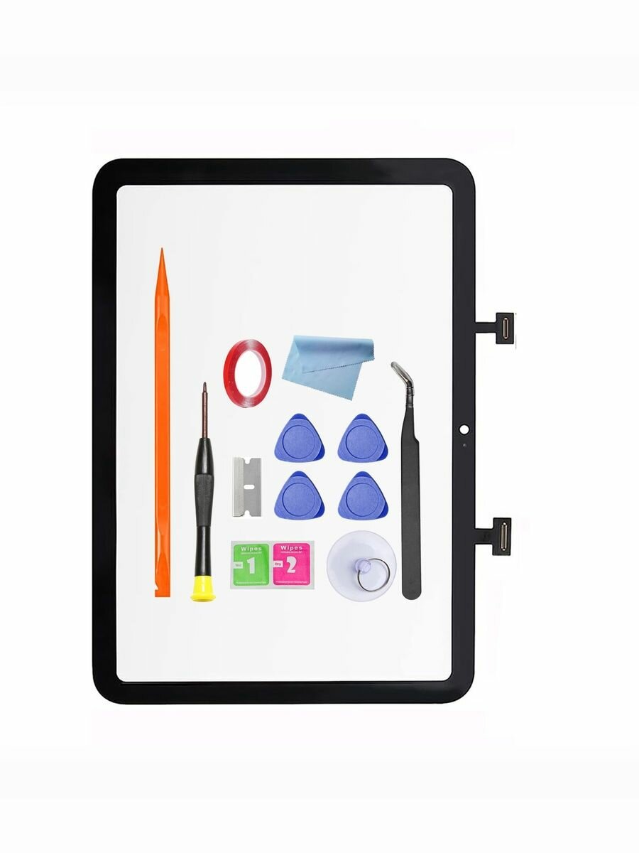 Экран для iPad 10-го поколения 2022 10.9 сенсорный дисплей (дигитайзер) в сборе с кнопкой Home и набором инструментов для ремонта, модели A2696 / A2757 / A2777