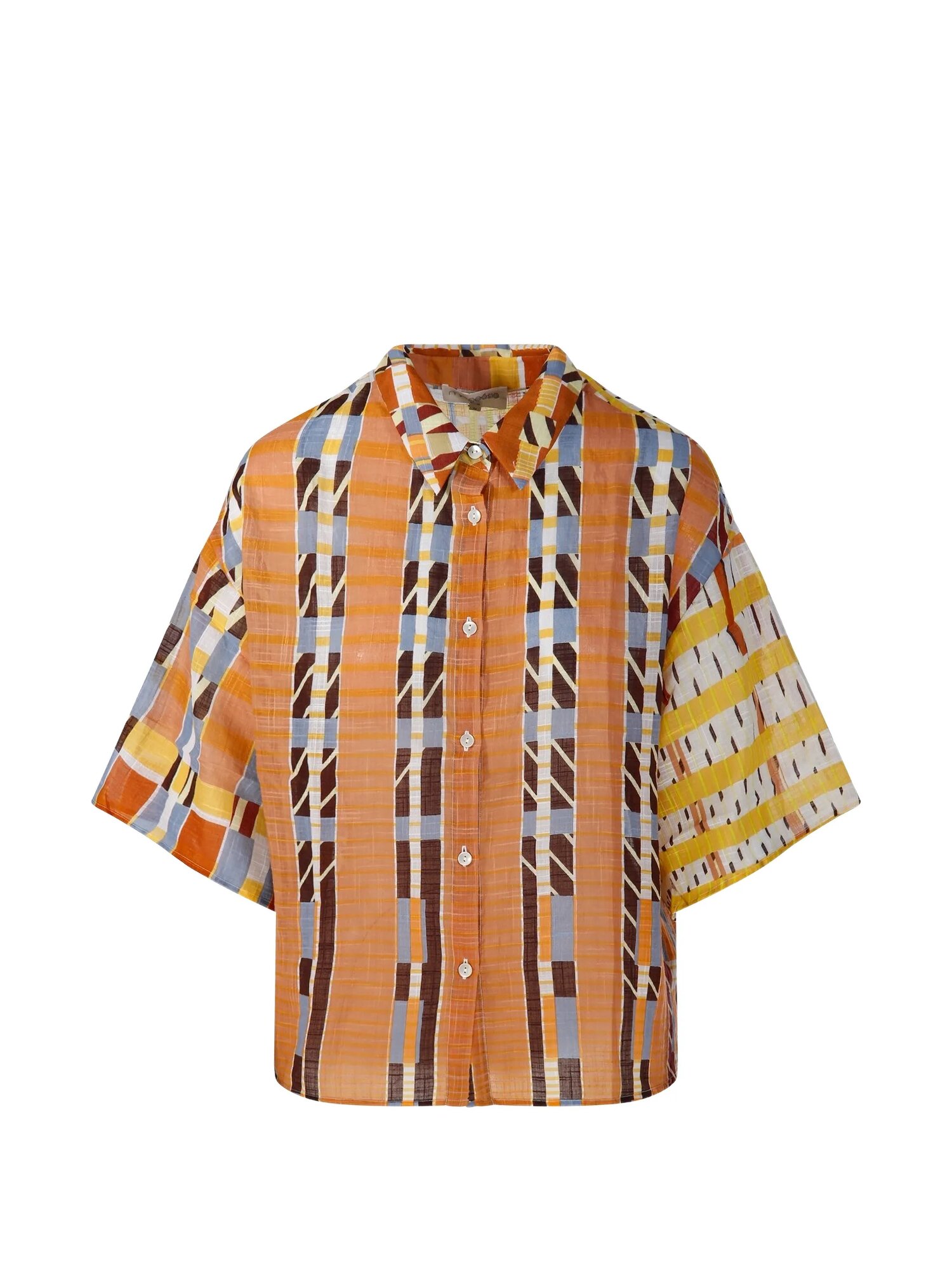Топ Andrew Utopie geometric-print shirt