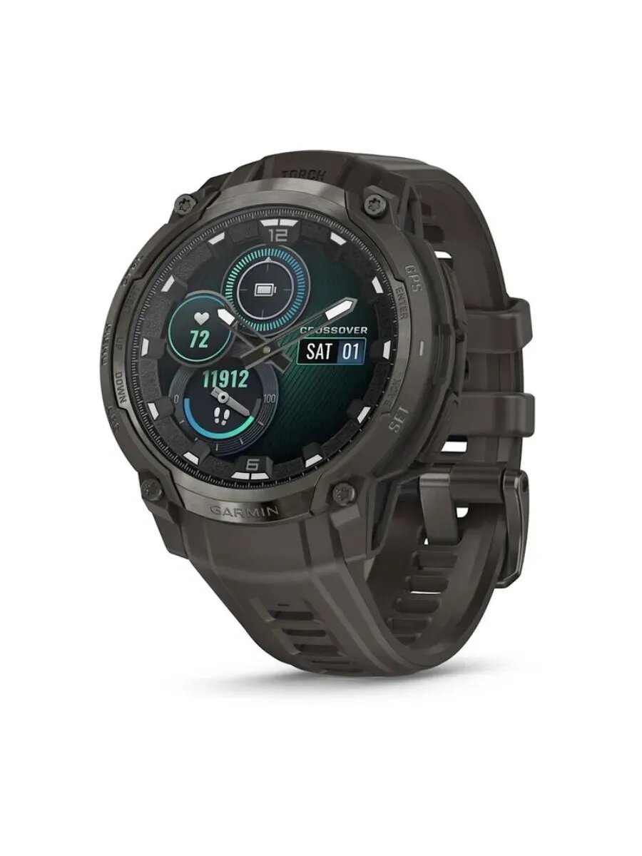 Часы Instinct Crossover Amoled Charcoal Black 010-03398-00, AMOLED, 1.2"