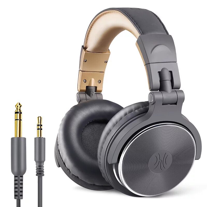 OneOdio Pro10 Проводные DJ-наушники с шумоподавлением драйверы 6,5 мм каштановые для живых выступлений