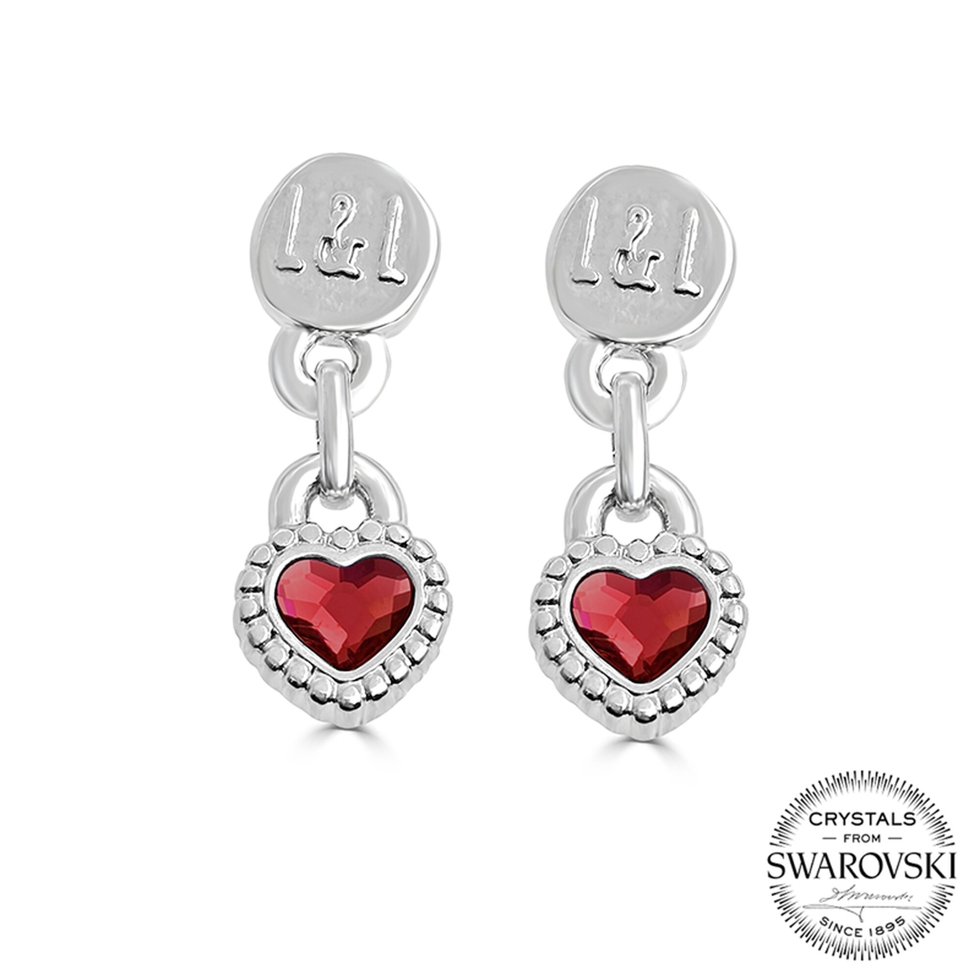 Серьги пусеты, кристаллы Swarovski
