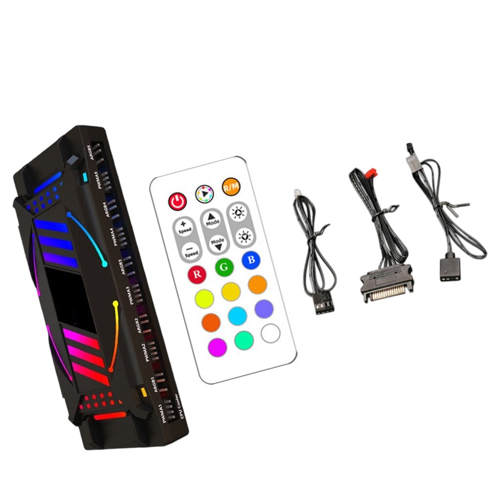 ARGB Width Manager Для ПК Строит 12 5V3PIN Абажур 10 4PIN Вентилятор Поддерживает Радио Дистанционную музыку Теплую Координатную Структуру освещения