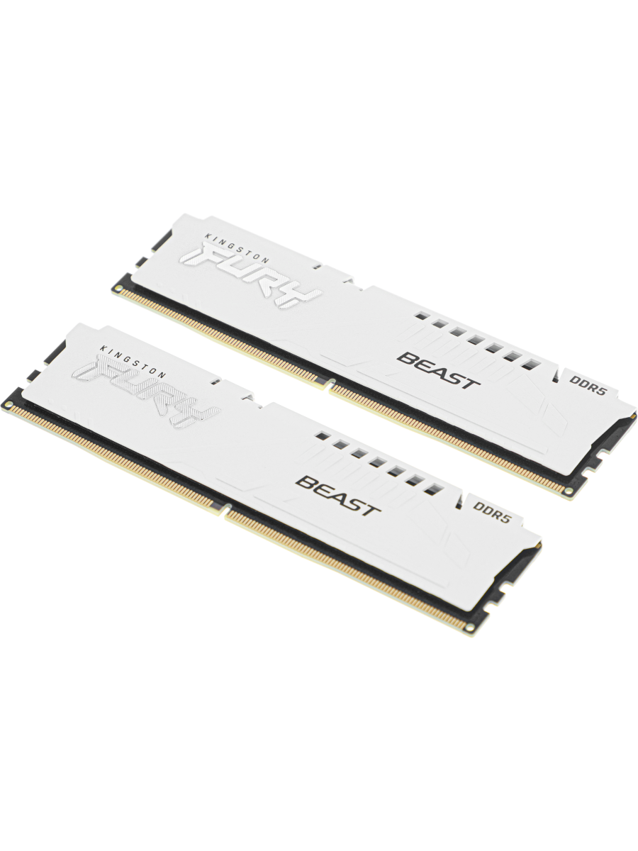 Память DDR5 2x16GB 5600MHz Kingston KF556C36BWEK2-32 Fury Beast White Expo RTL Gaming PC5-44800 CL36 DIMM 288-pin 1.25В kit single rank с радиатором RTL