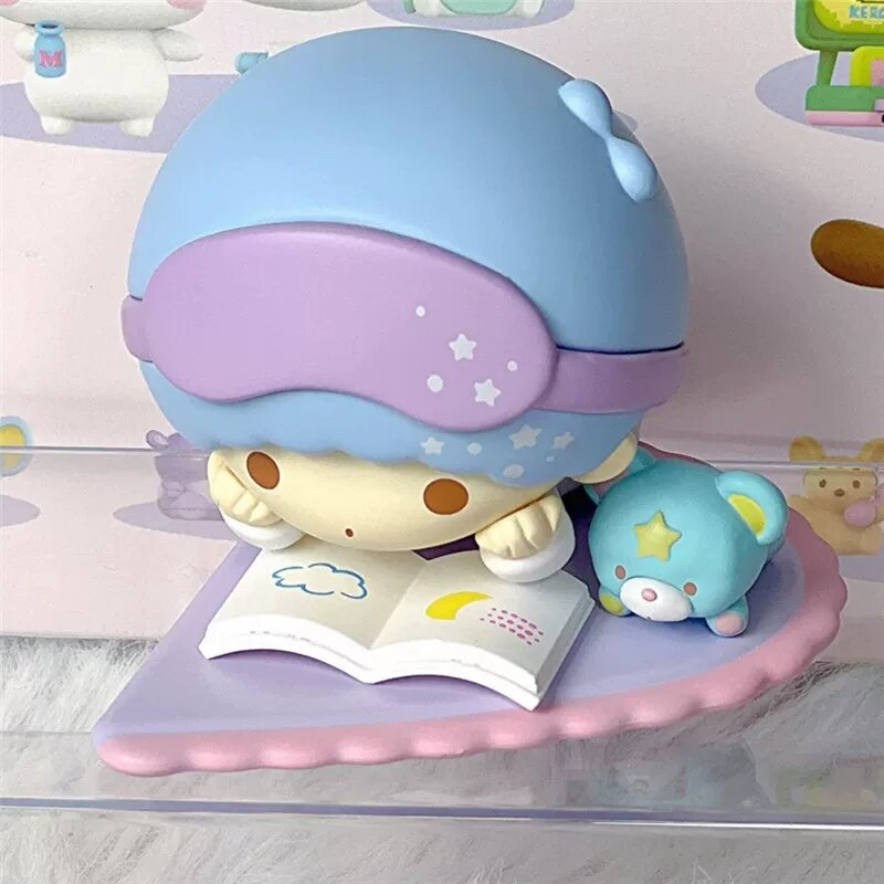 Оригинальные фигурки Sanrio Family Home Time Series в слепых коробках, милые подарки для девочек, настольные статуэтки