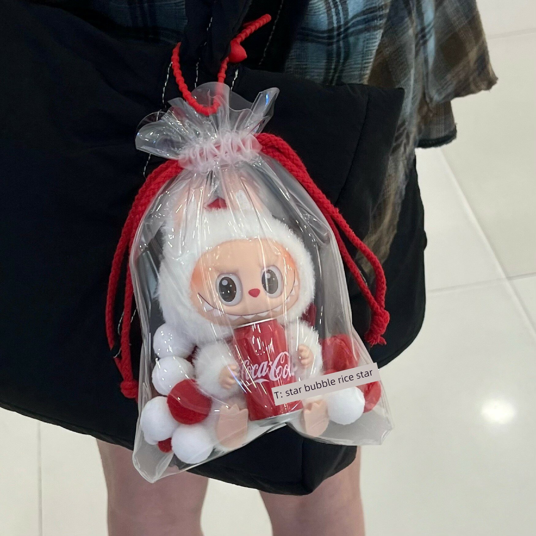 Подходит для виниловых кукол Bubble Mart Labubu Sit Sit Party третьего поколения: дорожная сумка, пылезащитный,