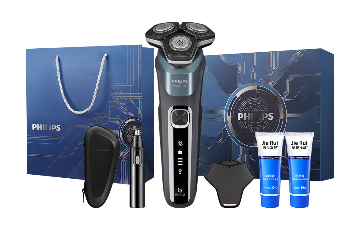 Электробритва мужская PHILIPS 5000 Series S5832 Lake Blue, Technology Box
