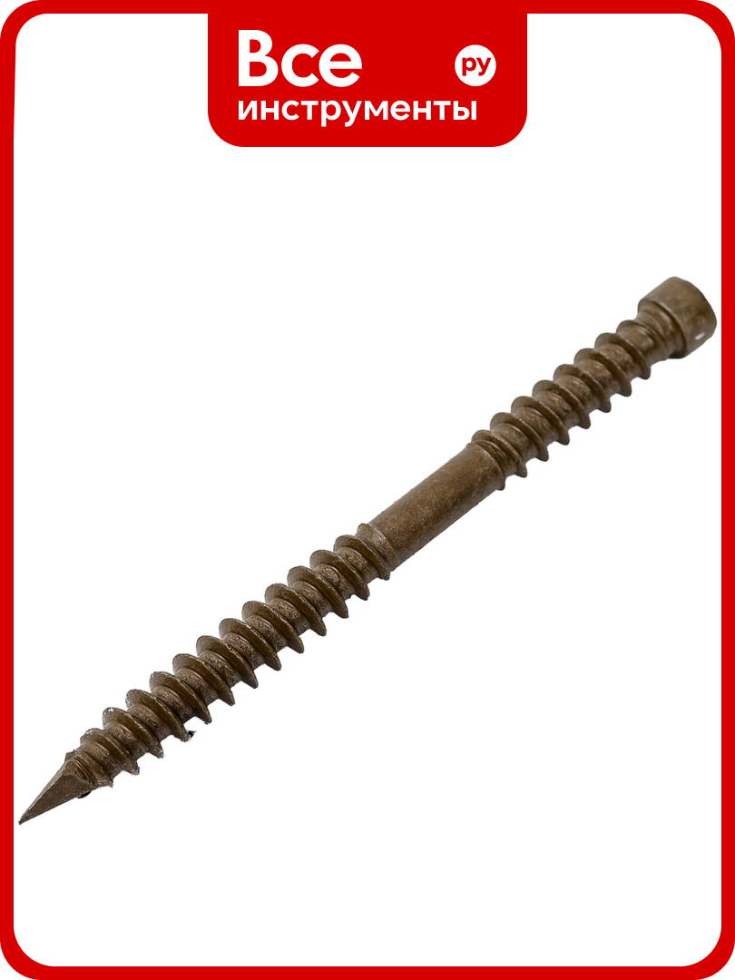 Gigant Саморез для террасной доски 5х60 Torx15 потайной 500 шт. G-124088 углеродистая сталь, коричневое покрытие