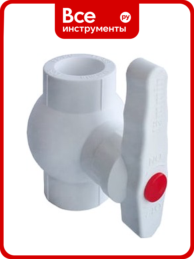 Шаровый кран PPR LAMMIN PREMIUM 32 Lm31172000032, Толщина стенки крана соответствует pn25 по всему корпусу крана