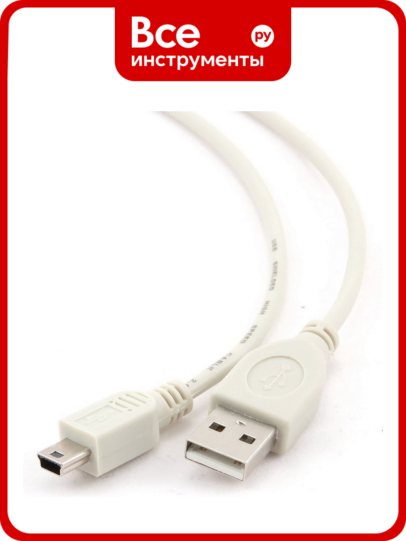 Кабель USB SMARTBUY 2.0 A mini B 5P 1,8 м 50 K-640-200, медный кабель, быстрая зарядка 2 A, морозостойкий
