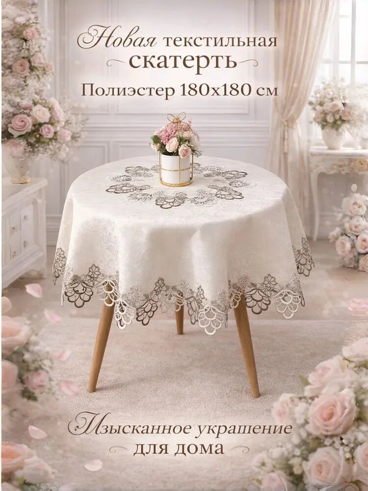 Скатерть Полиэстер 180x180см