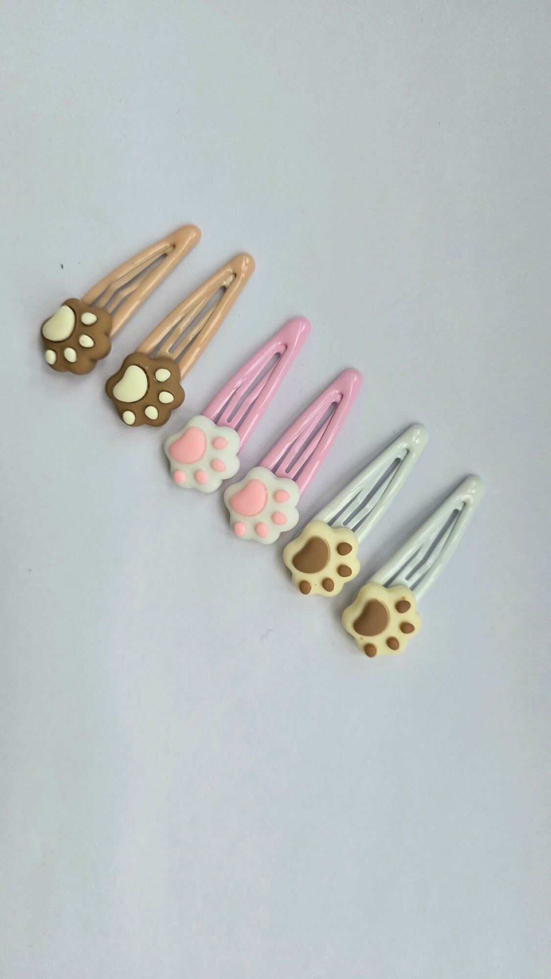 Заколки для волос APSIS Accessories "Лапки", набор из 6 штук