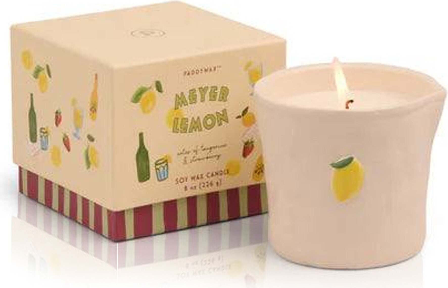 PADDYWAX Средняя свеча в керамической банке Meyer Lemon 226 г Meyer Lemon Candle 226 60ml