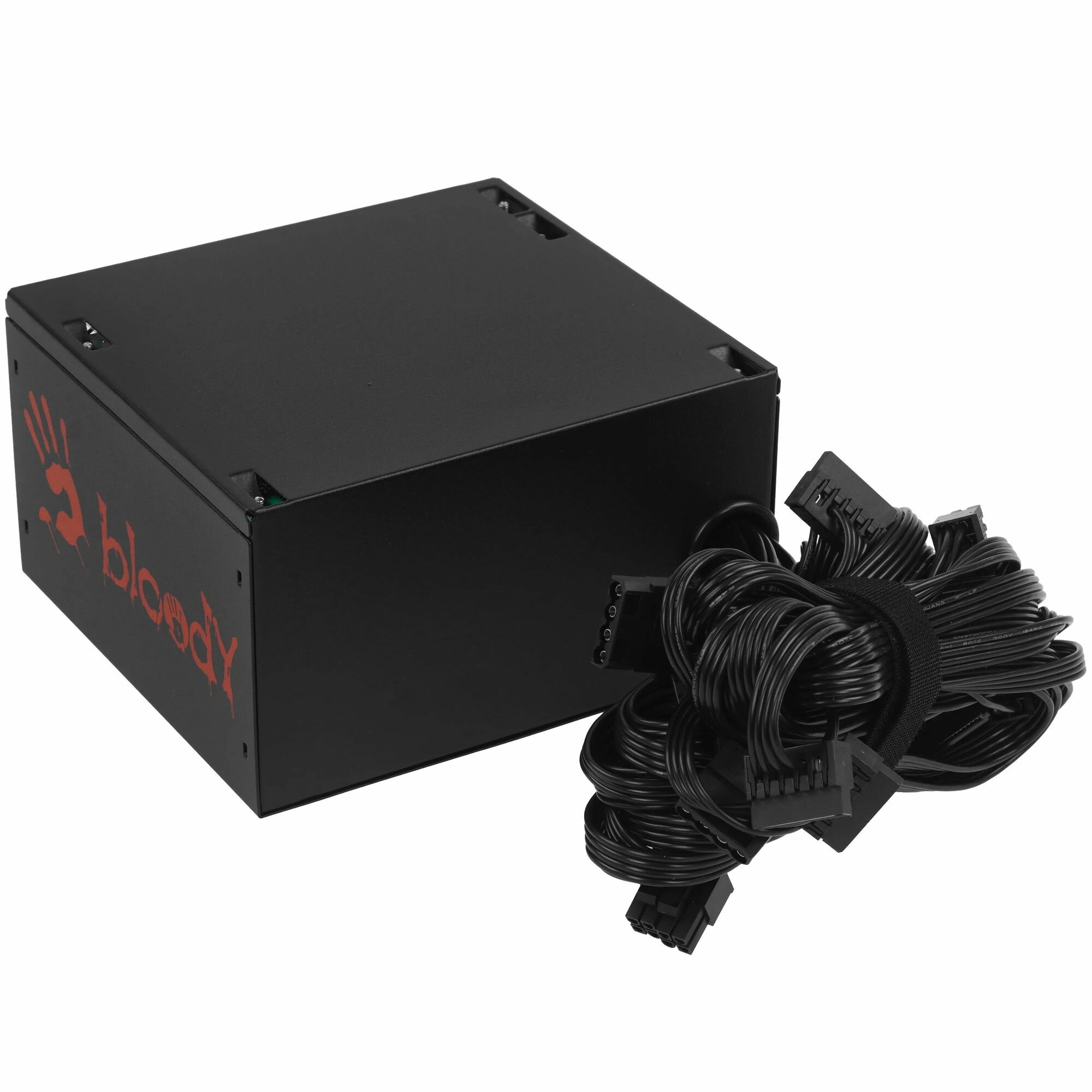 Блок питания A4Tech Bloody BD-PS600W 80 Plus Standart (Bloody BD-PS600W) черный - ATX 20+4 пин, 4 pin + 4 pin x2 CPU, 6 SATA, 2 x 6+2 pin PCI-E