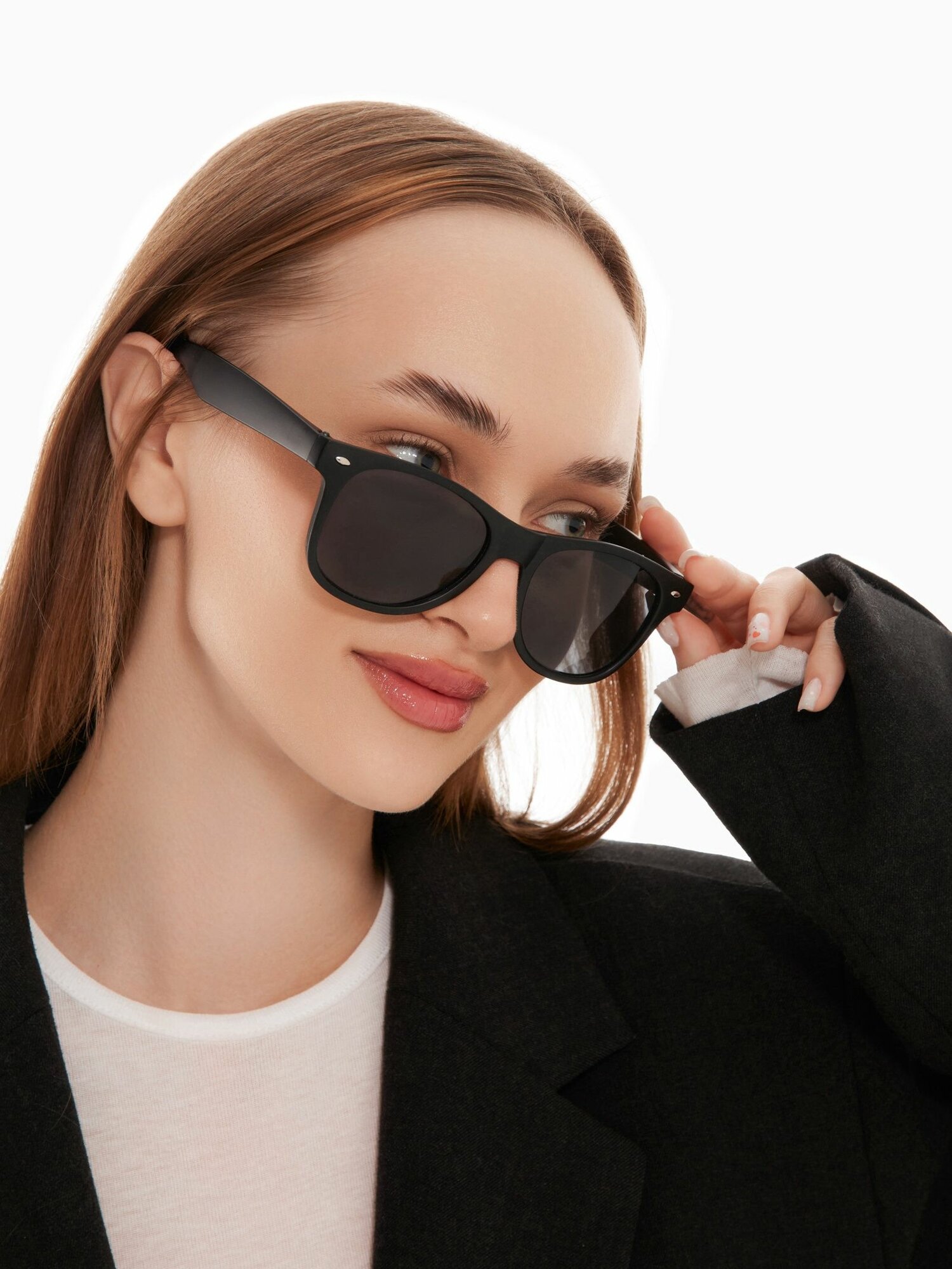 Очки солнцезащитные Wayfarer , uv 380, чёрные