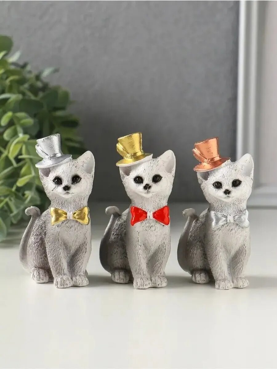 Элегантная фигурка кота с цилиндром