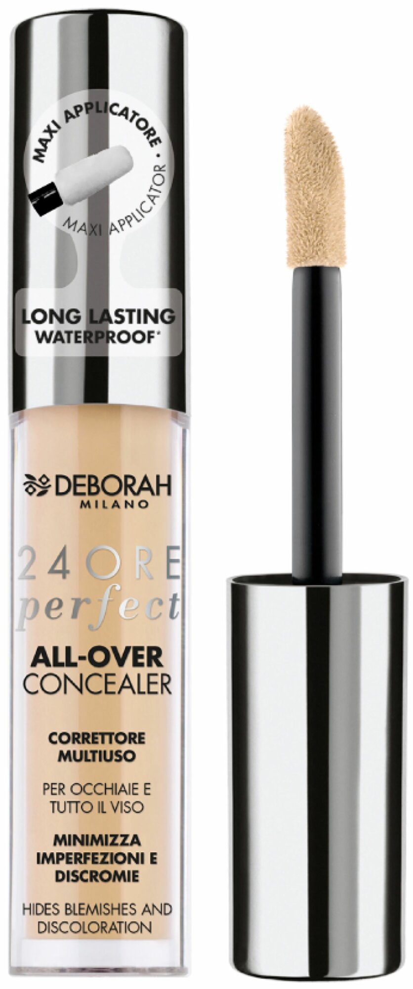 Deborah Milano Стойкий консилер для лица тон 2.1 светлый жидкий 24 ORE PERFECT ALL OVER CONCEALER 5.5 г.