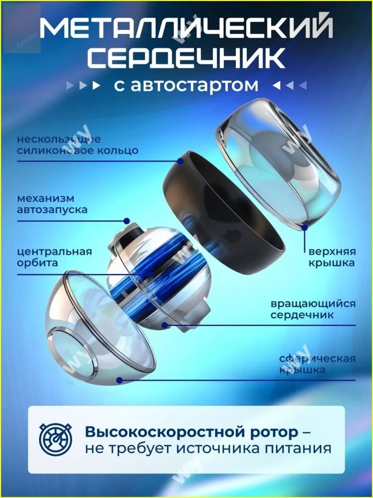 Эспандер гироскопический GYRO BALL для рук, с LED подсветкой, макс. нагрузка 60 кг, 1 шт. — фото 1