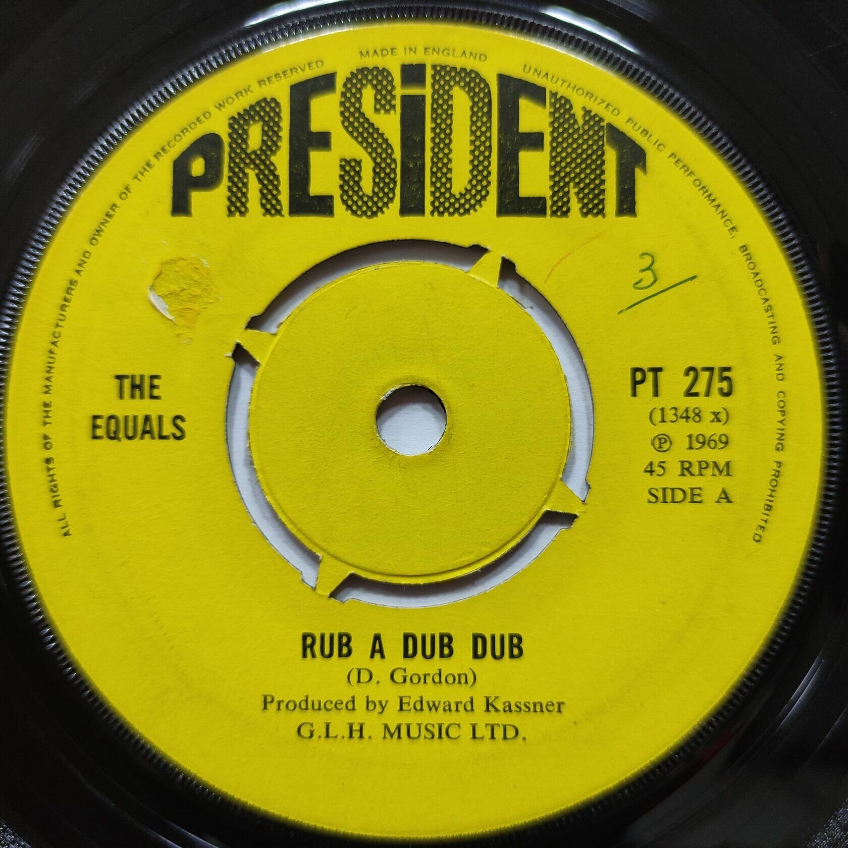 Пластинка The Equals "Rub A Dub Dub" 7" (Single/UK/1969) VG/VG