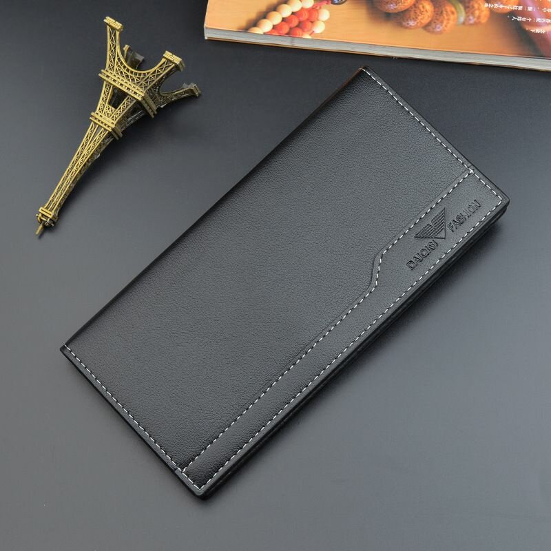 Черное,，Мужской модный кошелек, размер：18.5*9*1.8cm, классический вид, прочный материал