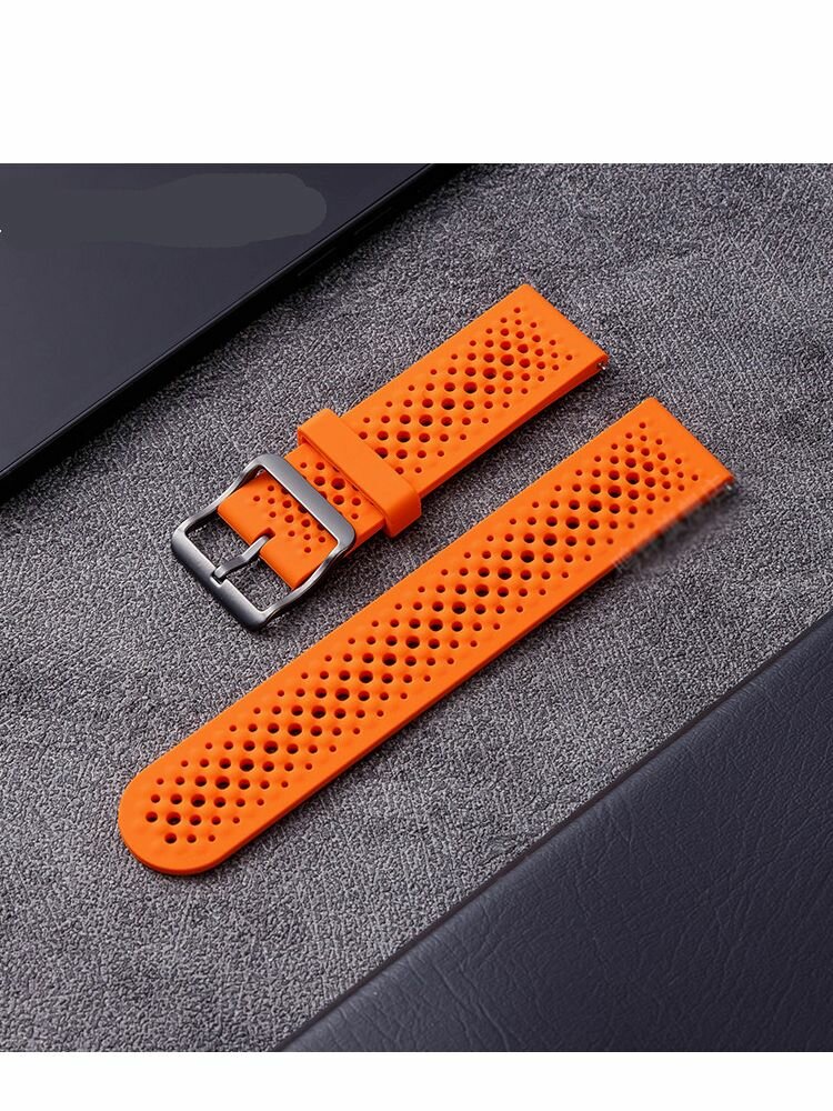 Перфорированный спортивный силиконовый ремешок 22 мм для HUAWEI GT5 GT4 Watch5/4Pro GT3Pro, Honor Magic, Amazfit, Xiaomi, универсальный сменный ремешок