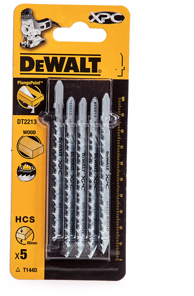 Пилки для лобзика DeWalt T144D 5шт DT 2213