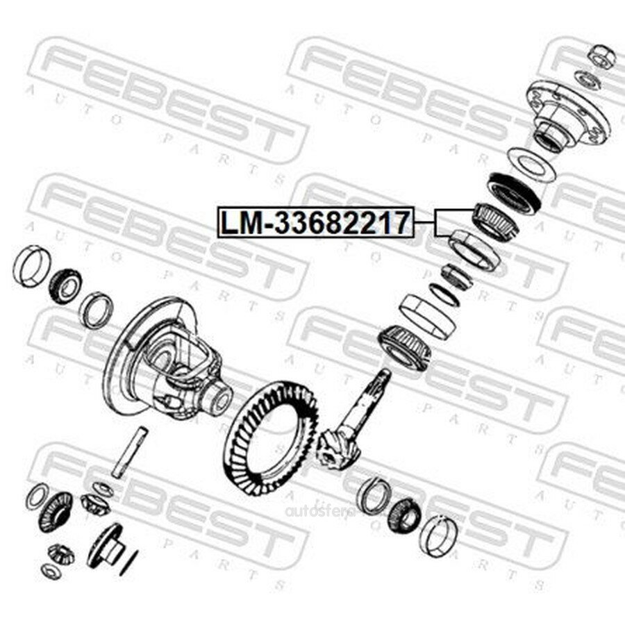 FEBEST LM33682217 Подшипник роликовый 33x68x22x17