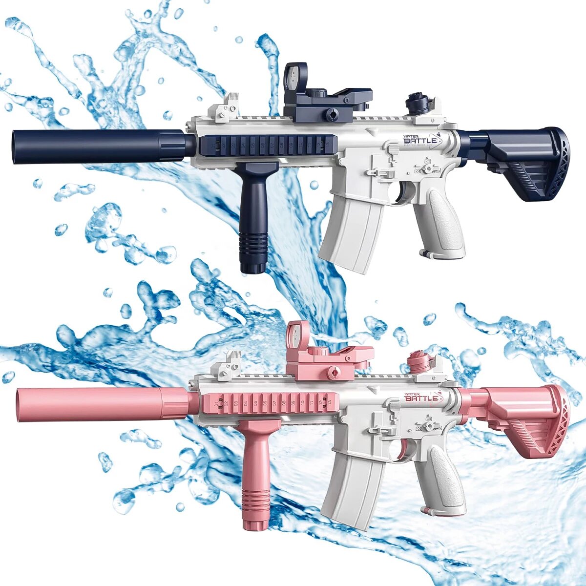 Водяной пистолет M416, электрическая игрушка-стрелялка, полностью автоматическая, для летней стрельбы на пляже и на открытом воздухе, игрушка для детей, мальчиков, девочек и взрослых, подарок.