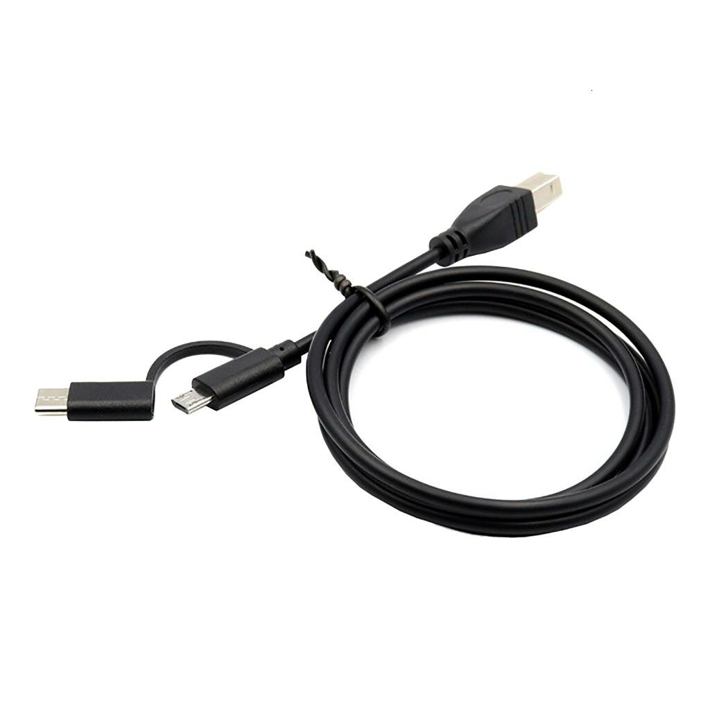 Кабель USB-C/Micro-USB – USB-B, 1m