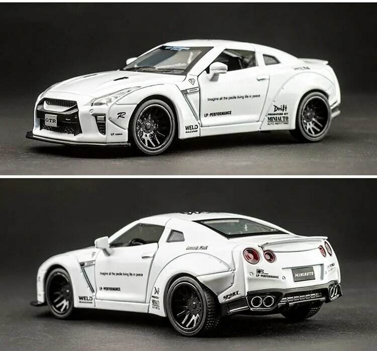 1:32 Nissan GTR модель автомобиля игрушечная машинка из сплава автомобильный декор